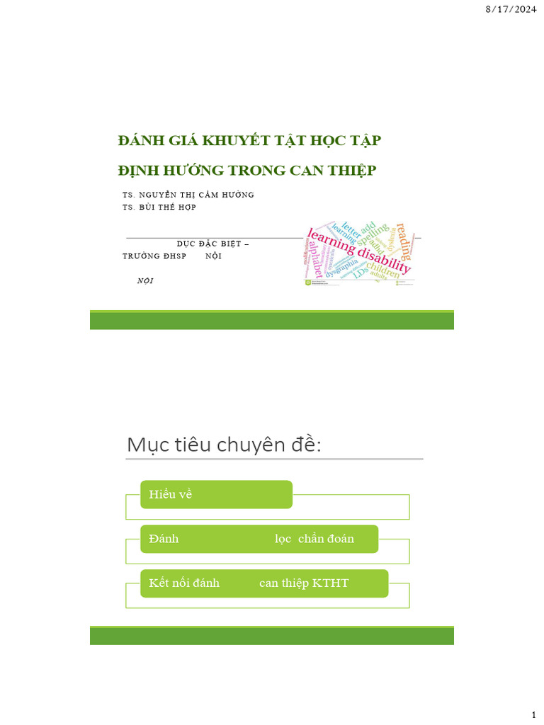 1. Tai lieu Danh gia va CT cho KTHT (1) - Vien Viet Phap 2024- B1 | PDF