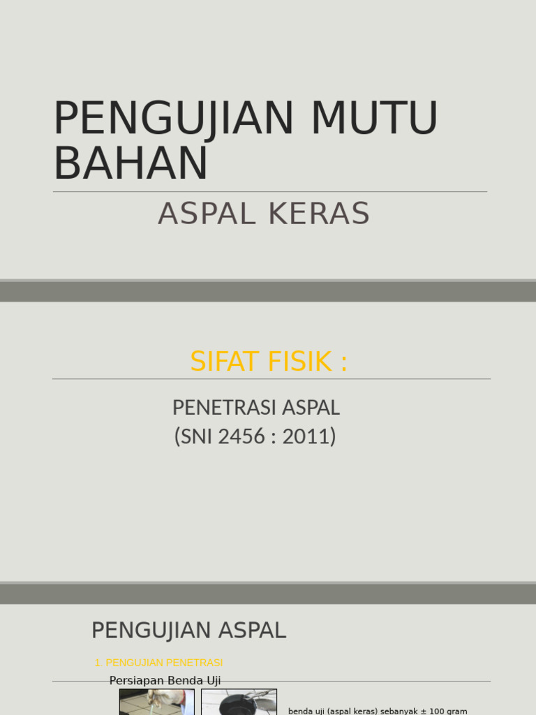 Pengujian Mutu Aspal | PDF