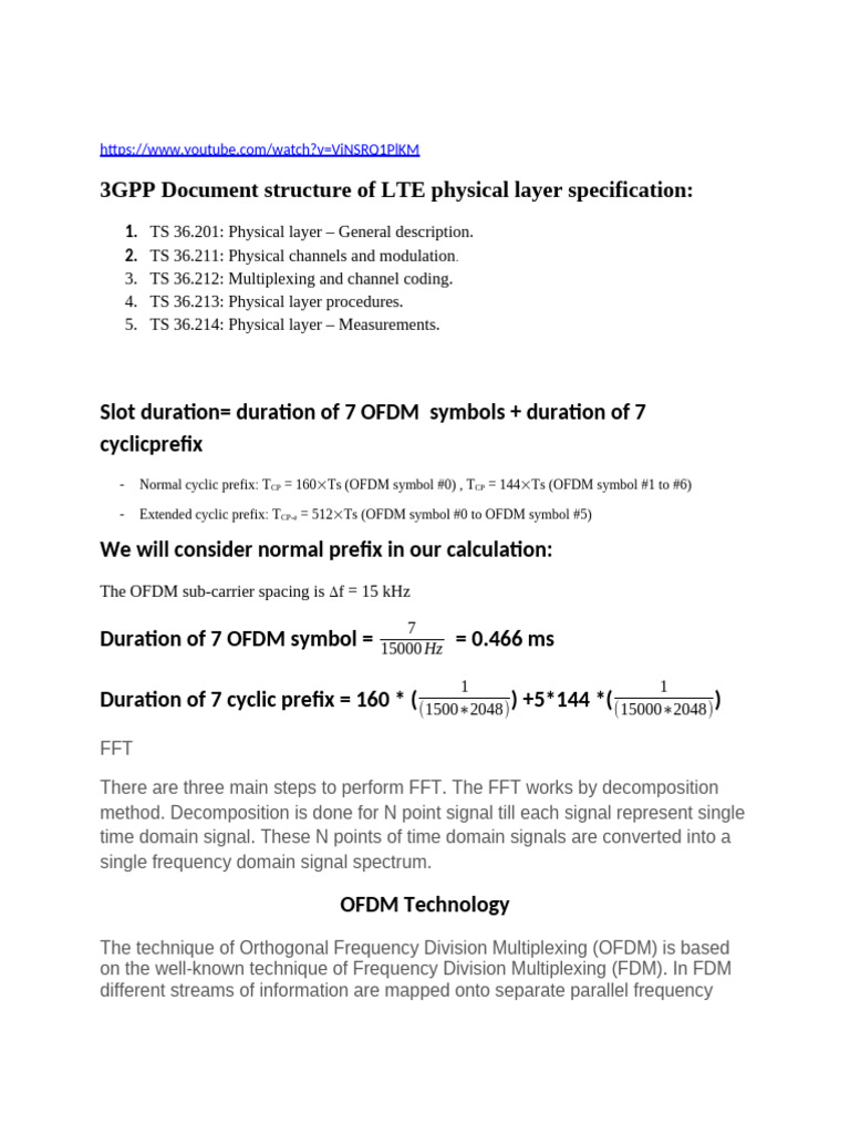 physical LTE | PDF | Orthogonal Frequency Division Multiplexing | Data Transmission