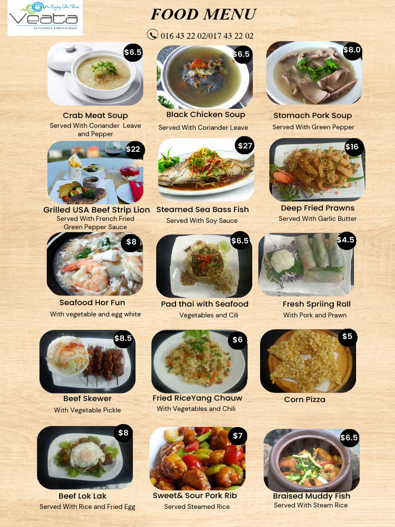 Diverse Asian Food Menu Options | PDF