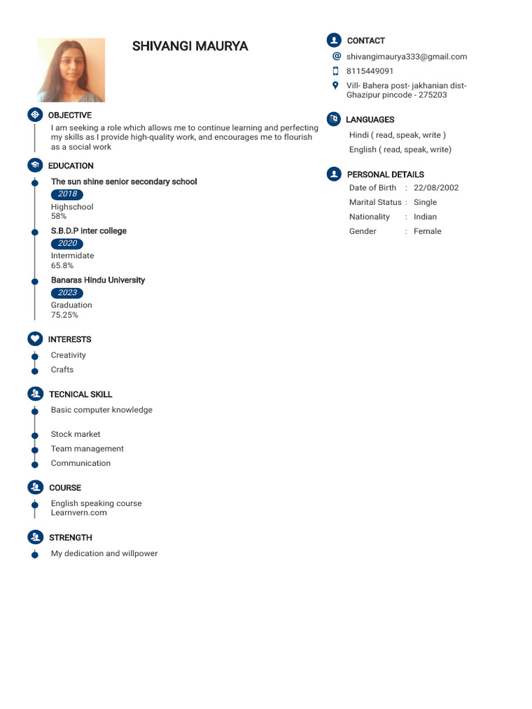Shivangi Maurya Resume | PDF