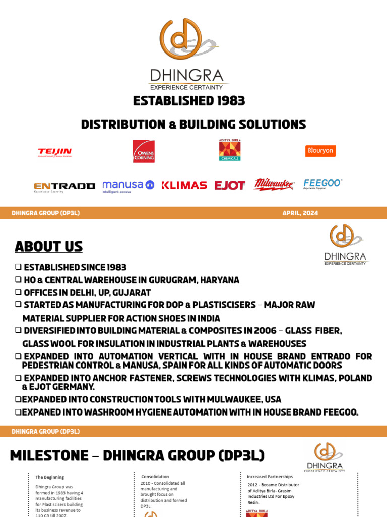 Dhingra Group: Distribution & Partnerships | PDF | Building Engineering ...