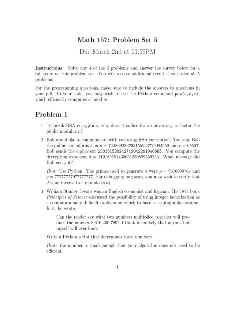 HW5 (1) | PDF | Prime Number | Applied Mathematics