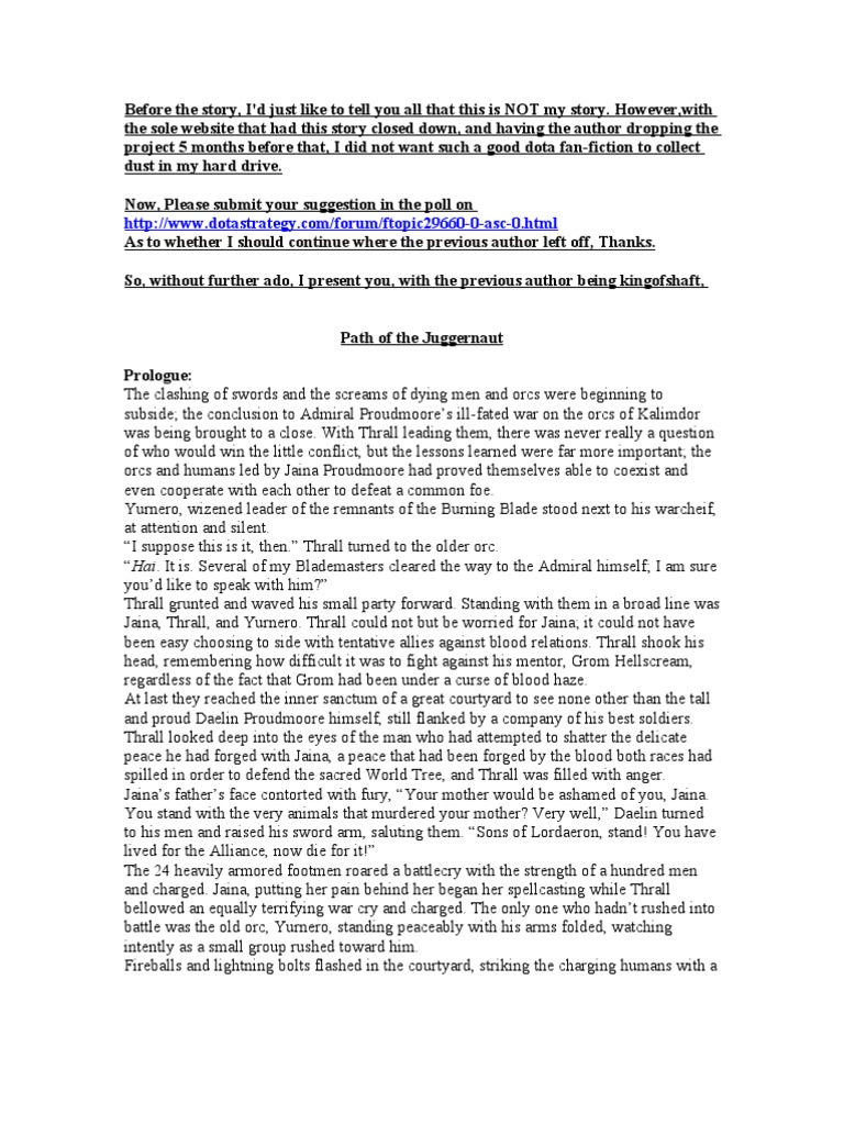 Path of The Juggernaut | PDF | Races And Factions Of Warcraft