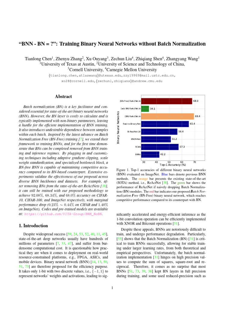 BN-Free | PDF | Artificial Neural Network | Machine Learning