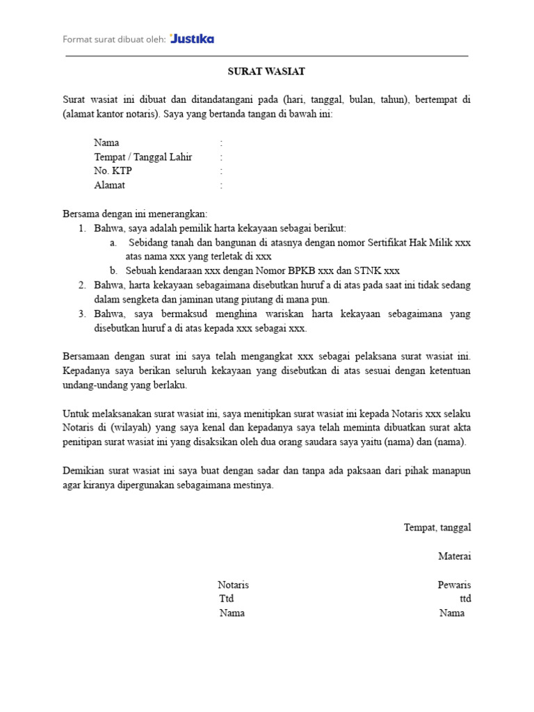 Panduan Membuat Surat Wasiat | PDF
