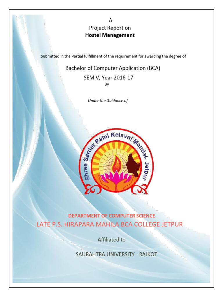 Hostel Management | PDF | Computer Hardware | Random Access Memory