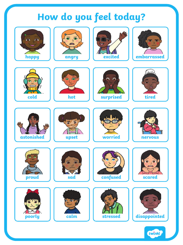 T S 1056 How Do You Feel Today Emotions Chart Ver 4 | PDF