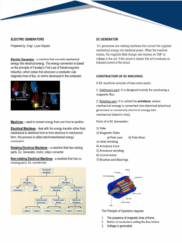 Electric Generators | PDF