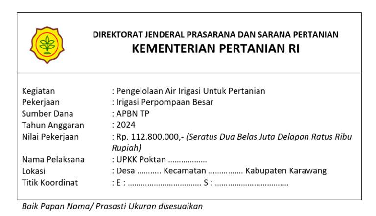 Contoh Prasasti Dan Papan Nama - 2024 - IRPOM | PDF
