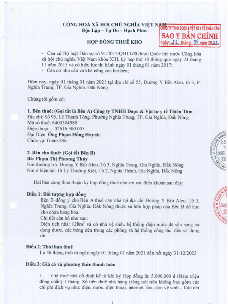 Hopdong Thue Kho-08112021042106 20211108045457832830 B21ce | PDF