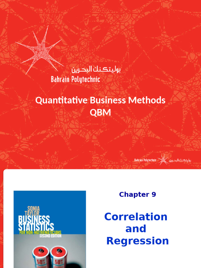 Ch9 - Correlation Regression | PDF | Regression Analysis | Coefficient Of Determination