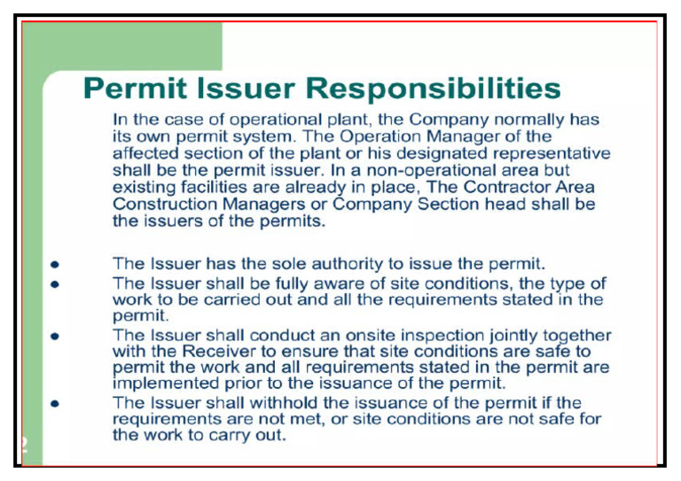 A3 - Permit Issuer Responsiblities | PDF