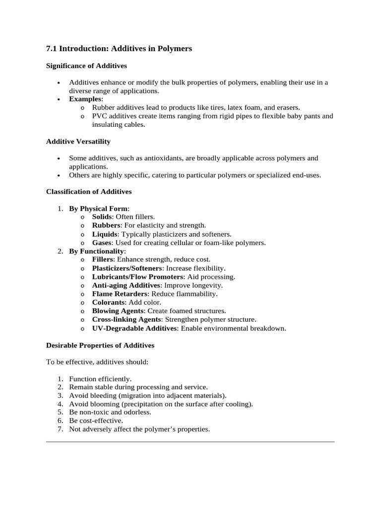 Additives of Plastics | PDF | Ultraviolet | Polymers