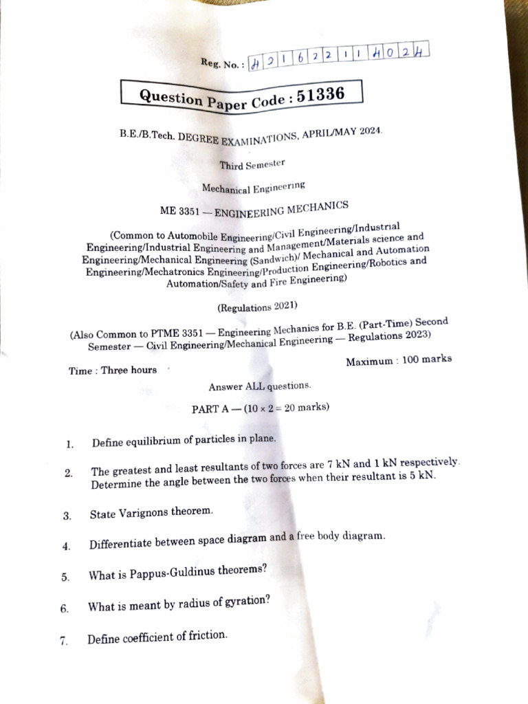 EM Questions paper | PDF | Mechanics | Flight