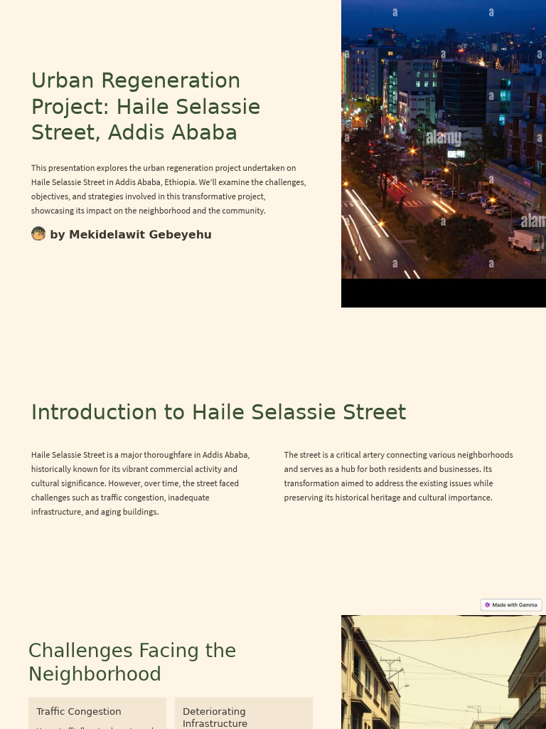 Haile Selassie St. Urban Renewal | PDF | Urban Renewal | Infrastructure