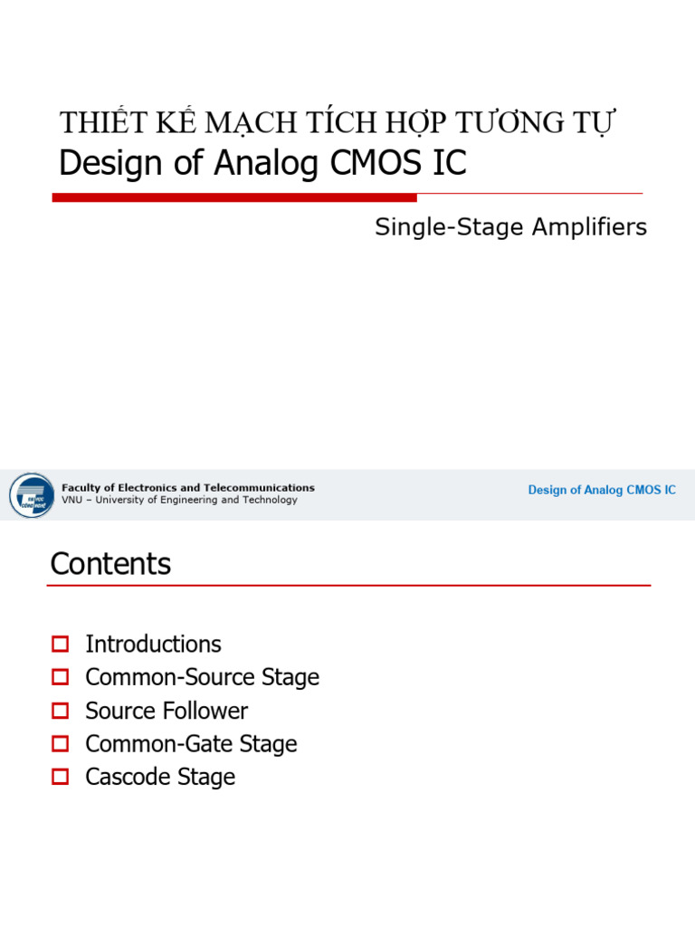 Analog CMOS IC Design Techniques | PDF | Cmos | Electronic Engineering