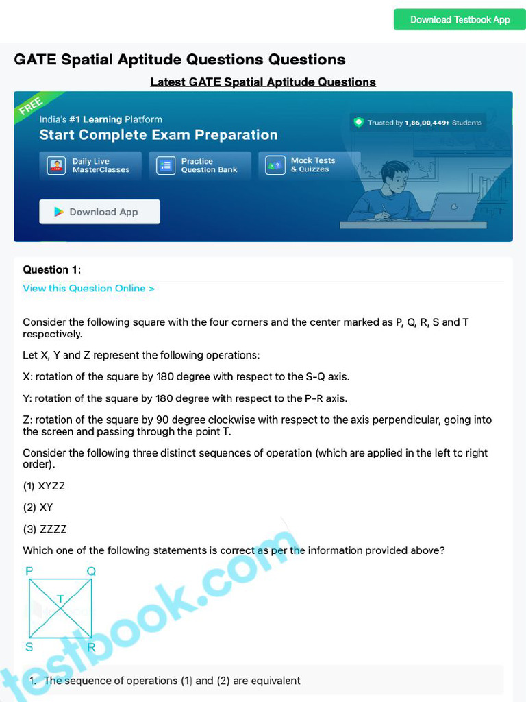 Gate Exam Aptitude Questions Set | PDF