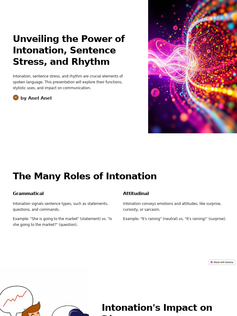 Unveiling the Power of Intonation Sentence Stress and Rhythm 2 | PDF ...