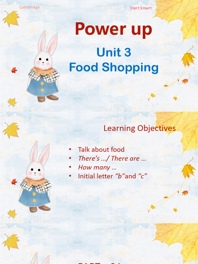 Power Up Start Smart 3 Food Shopping | PDF