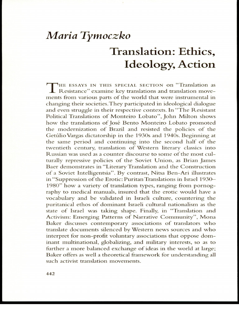 Translation Ethics, Ideology | PDF