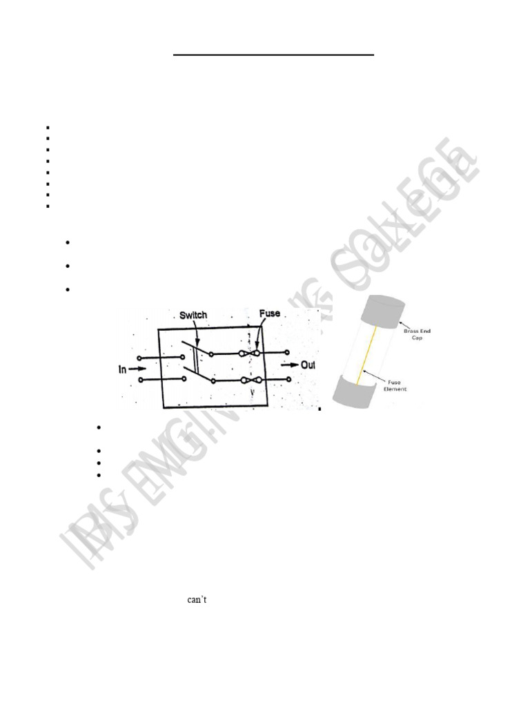 Unit-5 (Electrical Installations) | PDF | Rechargeable Battery | Fuse ...