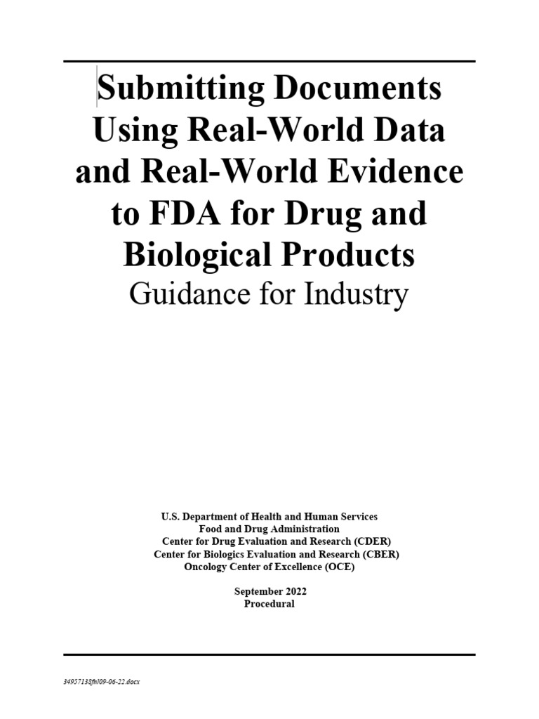 FDA Real World Data | PDF | Food And Drug Administration | Clinical Trial