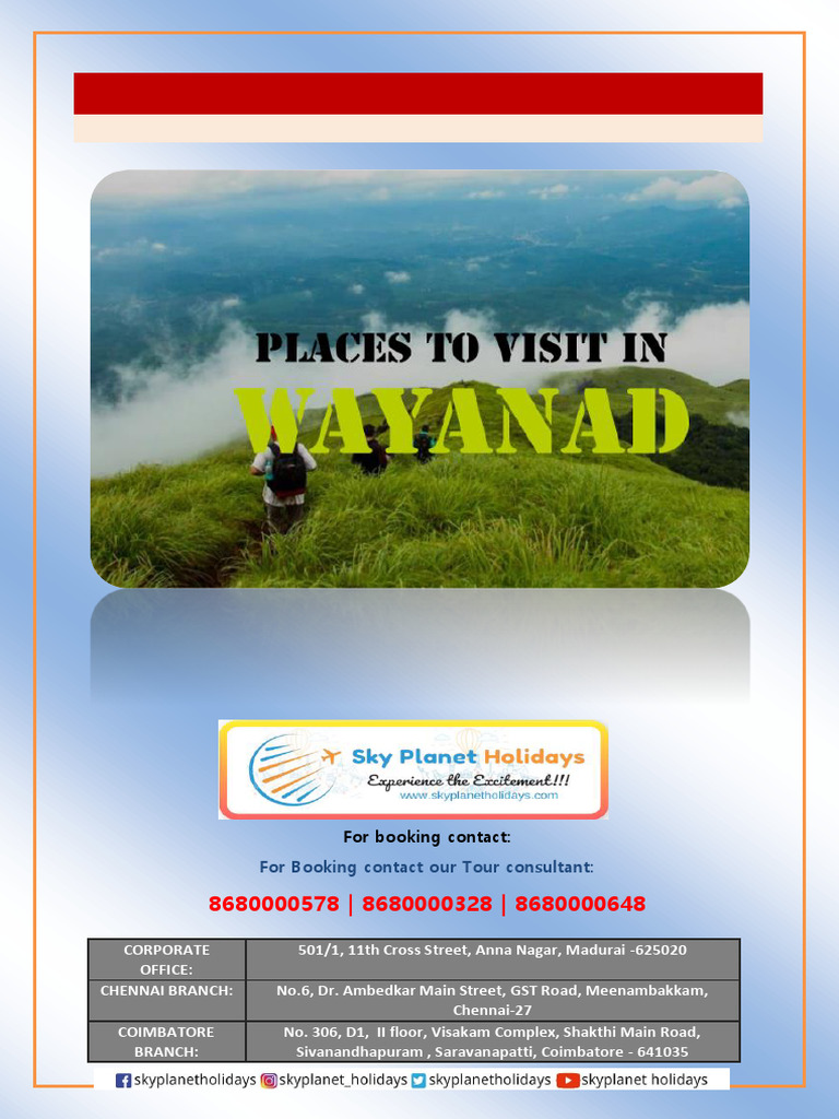 WAYANAD 3N & 4D (1) | PDF | Transport
