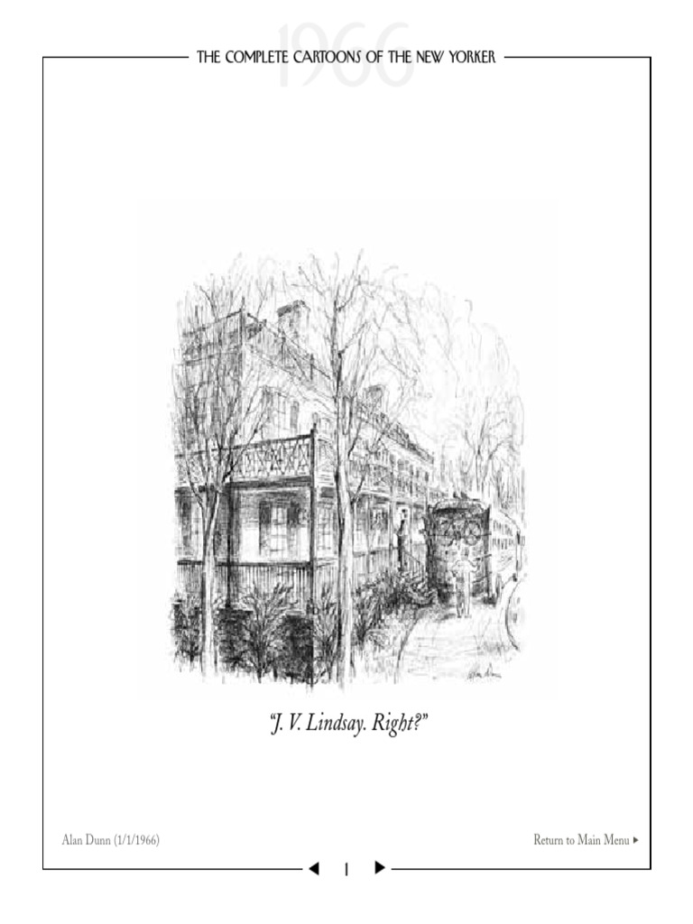 "J. V. Lindsay. Right?": The Complete Cartoons of The New Yorker | PDF ...