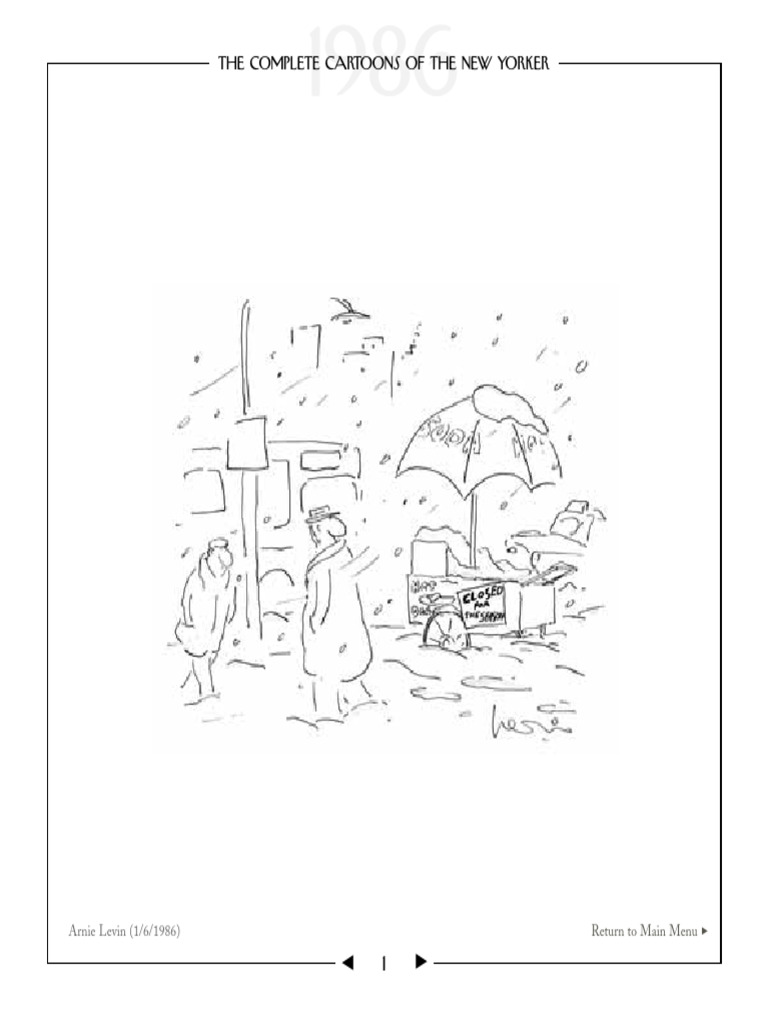 The Complete Cartoons of The New Yorker: Arnie Levin (1/6/1986) | PDF ...