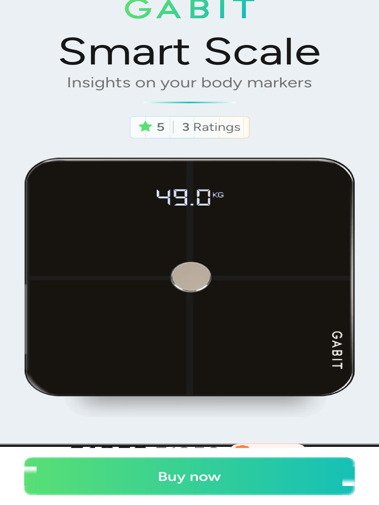 Gabit Smart Scale Body Composition Scale For Body Weight and BMI ...