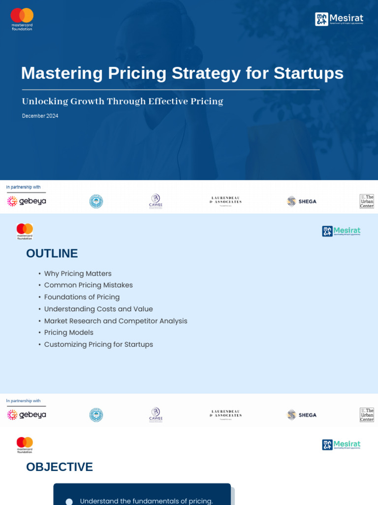 Mastering Pricing Strategy For Startups. Dec 2024 | PDF | Pricing | Demand