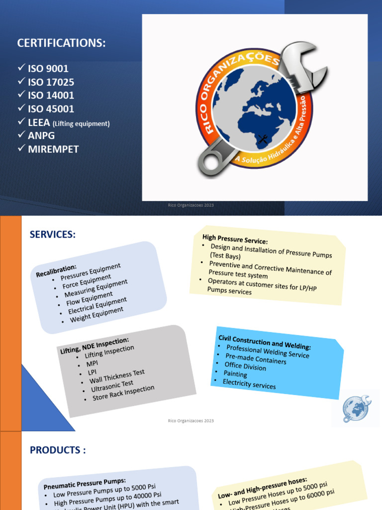 Rico Organizacoes Company Profile 2023 | PDF