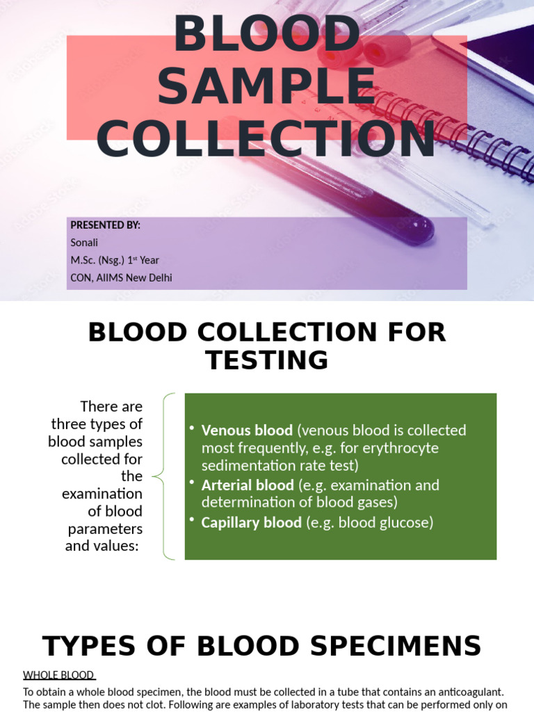 Blood Sample Collection Methods | PDF | Blood Plasma | Blood
