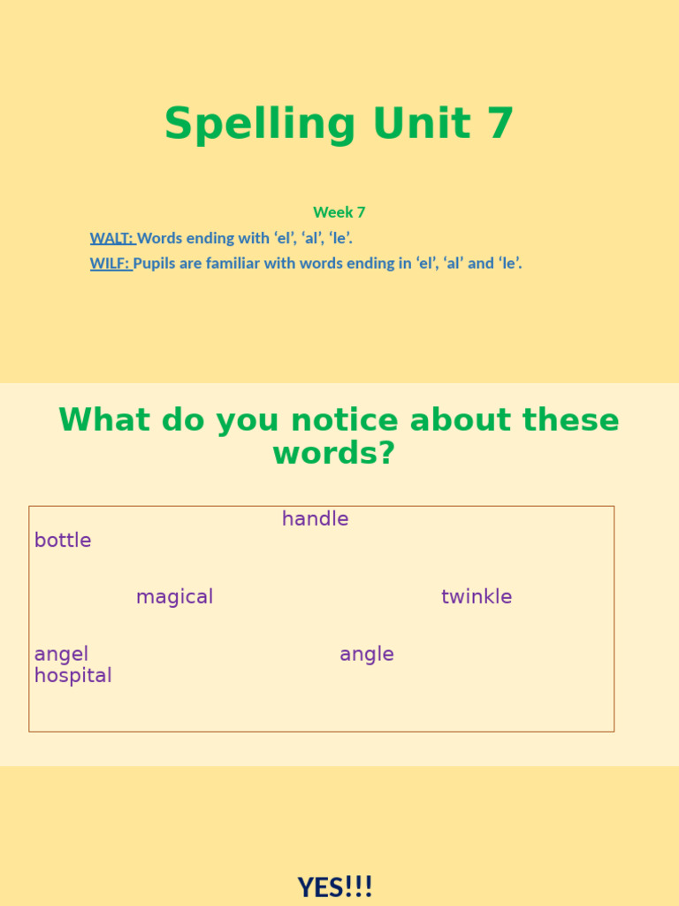 Spelling Unit 7 | PDF