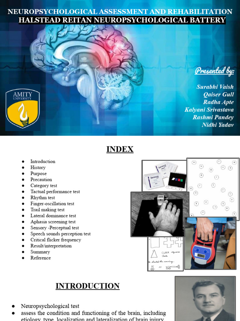 Halstead Reitan Battery by Students | PDF | Perception | Cognitive Science