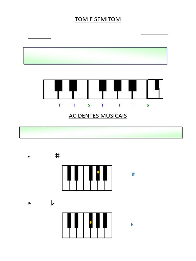 Aula 03 - Inic Teclas - Tom e Semitom | PDF