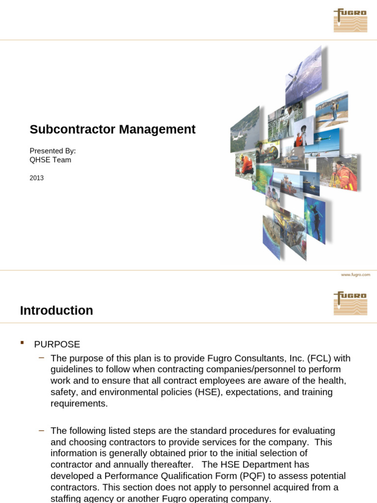 Subcontractor Approval Presentation-Rev 3-22 | PDF | General Contractor ...