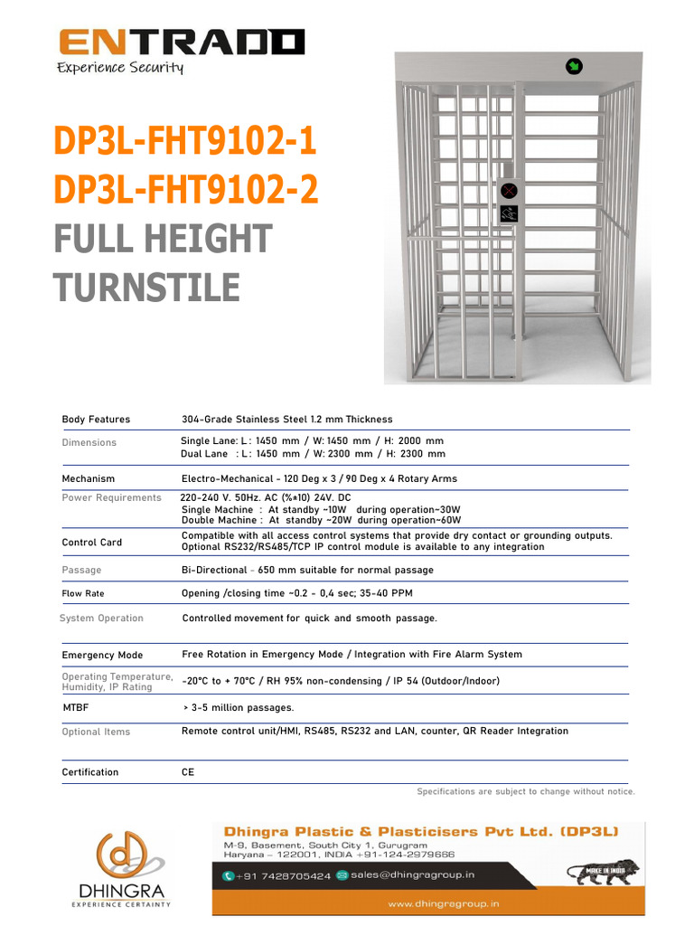 Entrado FHT 9102-1-2 | PDF