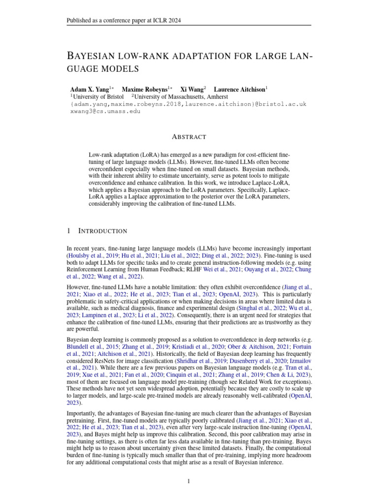 bayesian_low_rank_adaptation_f | PDF | Matrix (Mathematics) | Statistical Inference