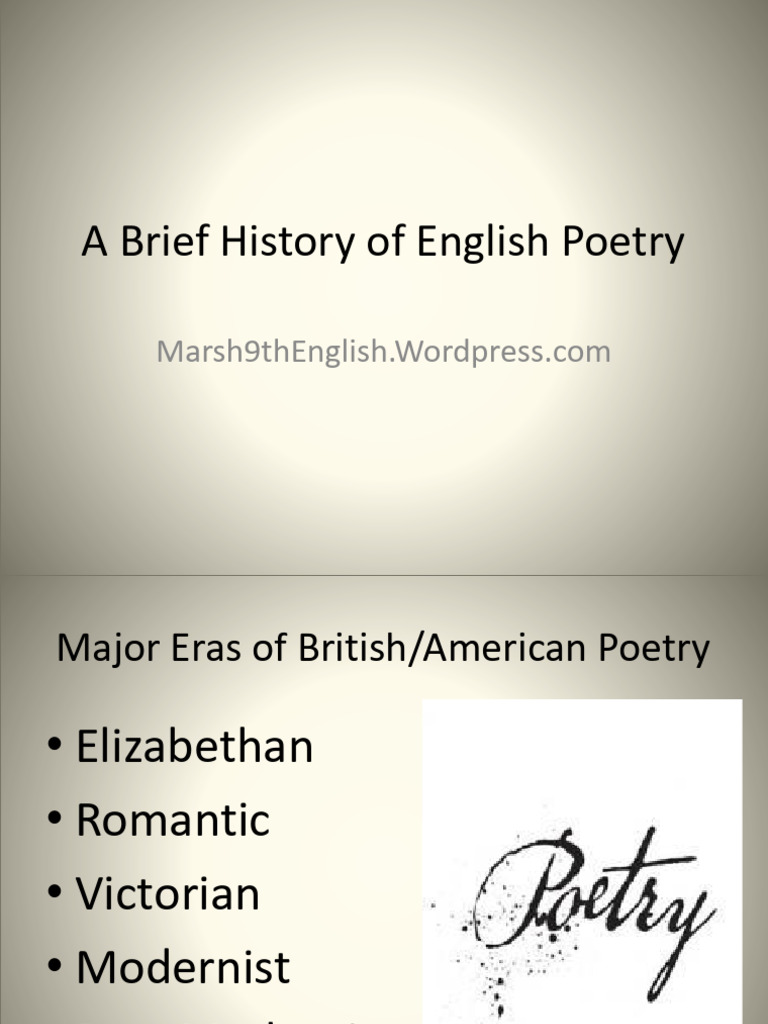History of English Poetry | PDF | Poetry | Language Education