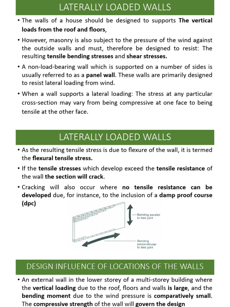 Design of Laterally Loaded Walls | PDF | Strength Of Materials | Bending