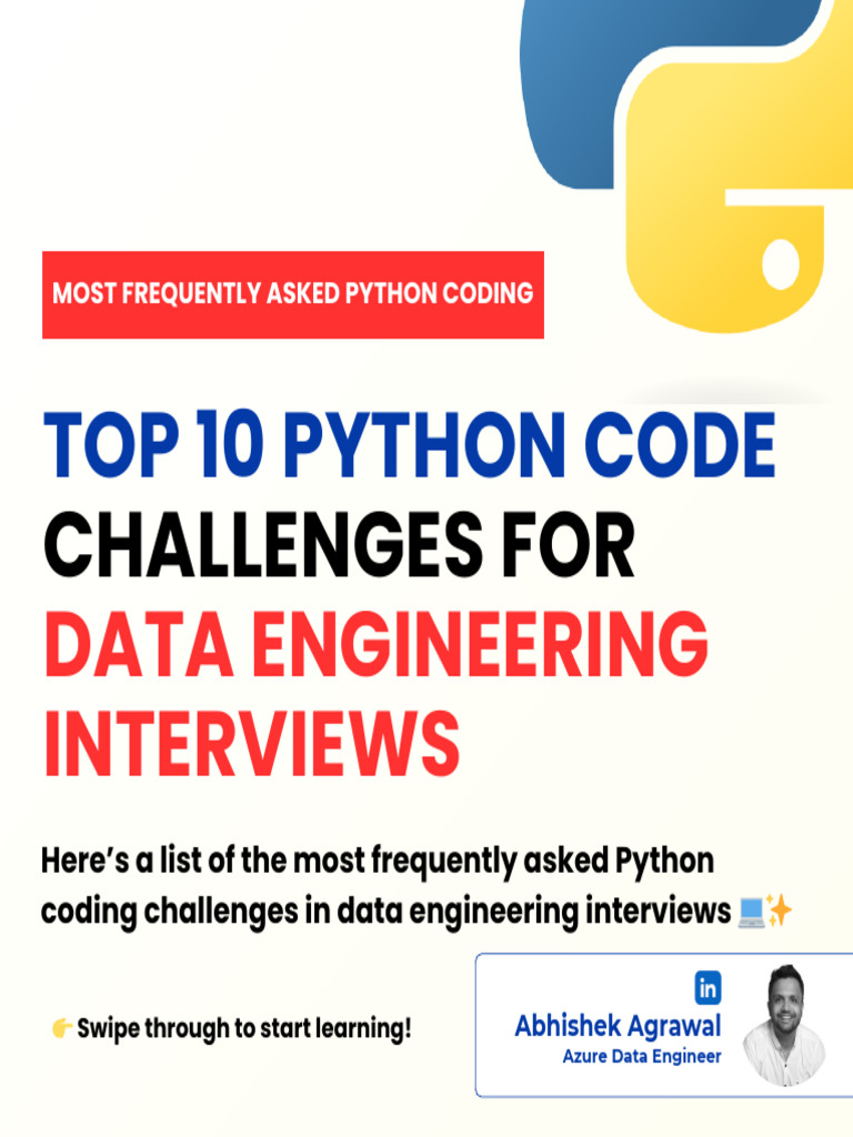 Top 10 Code Challenges Interview Abhishek Pdf Python Programming Language Computer