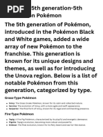 Pokémon Black 2 - White 2 - Unova Pokédex - Pokémon Database | PDF | Pokémon | Nintendo Franchises