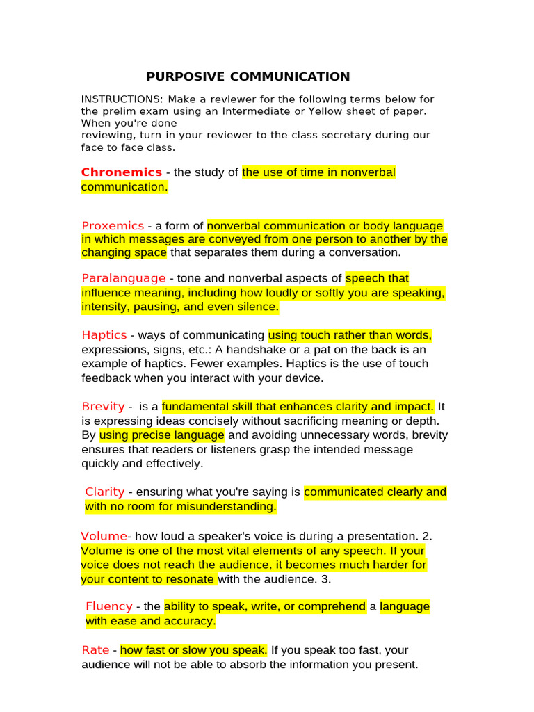 Purposive Communication Reviewer | PDF | Communication | Cognitive Science