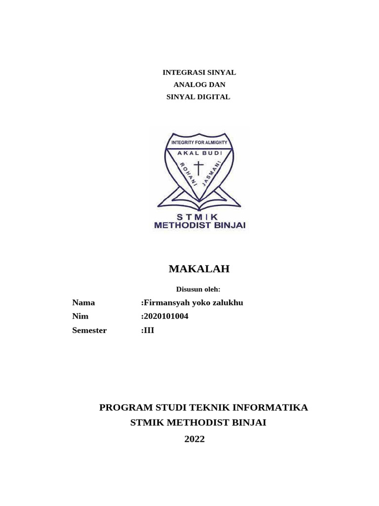 Integrasi Sinyal Digital Dan Analog | PDF