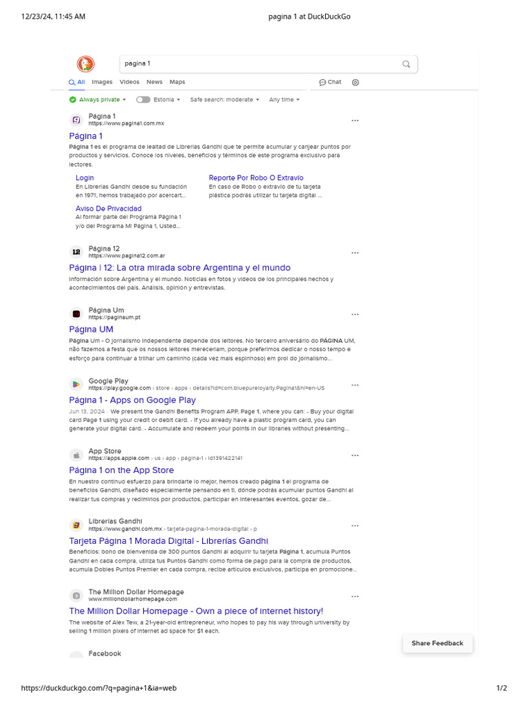 Pagina 1 at DuckDuckGo | PDF | Sitios web | Multimedia