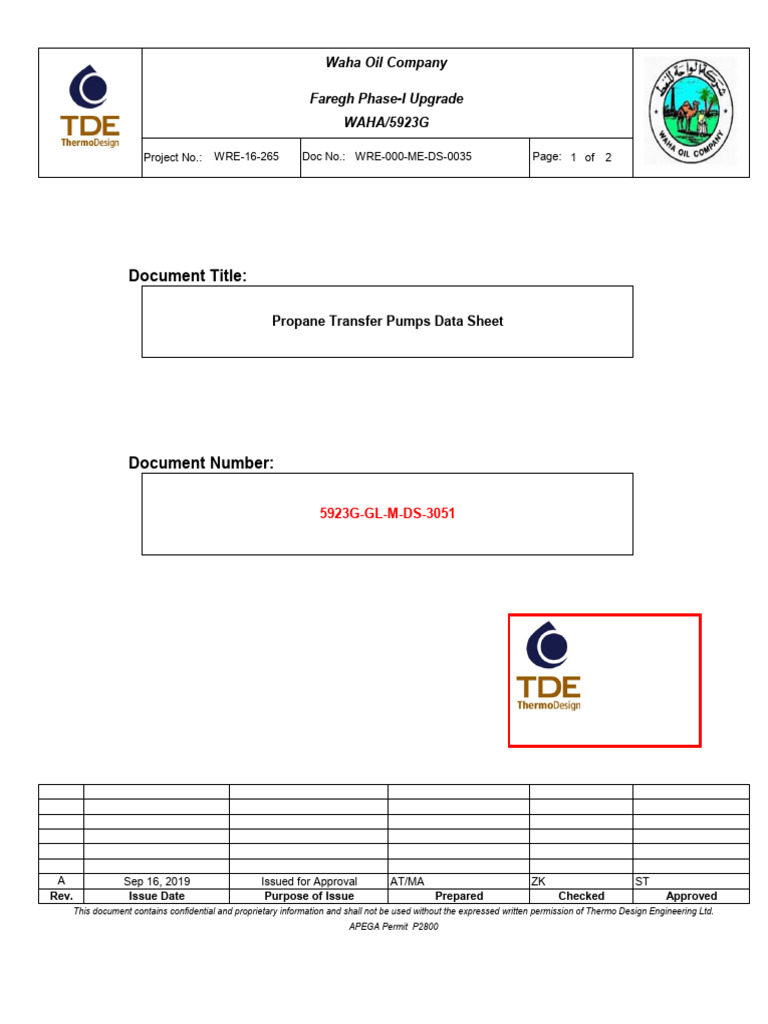 Propane Transfer Pumps Data Sheet | PDF | Pump | Pressure