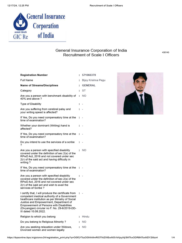 Recruitment of Scale I Officers | PDF