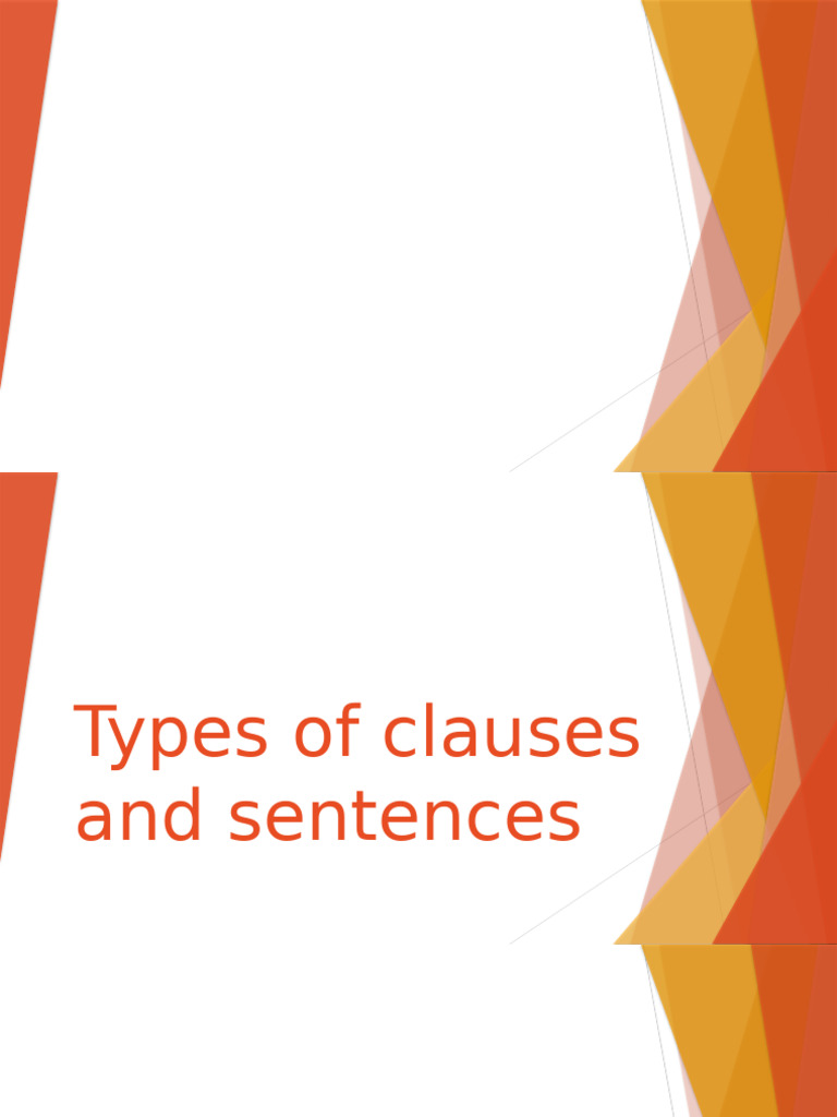 All types of clause and setences for students (1) | PDF | Clause ...